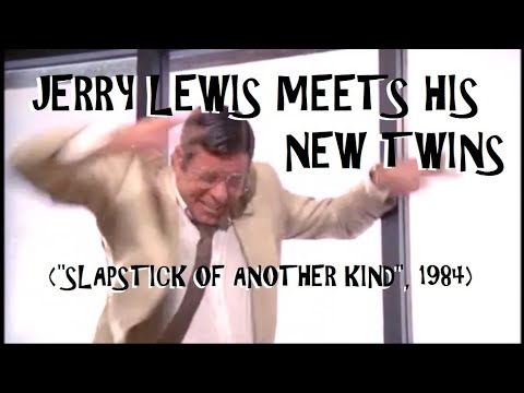 Jerry Lewis Meets His New Twins ("Slapstick Of Another Kind", 1984 ...
