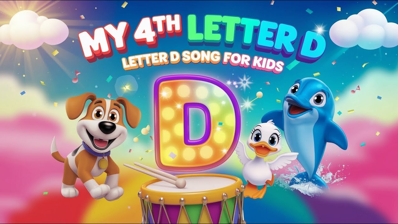 My 4th Letter D || Letter D Song For Kids || Educational video for ...
