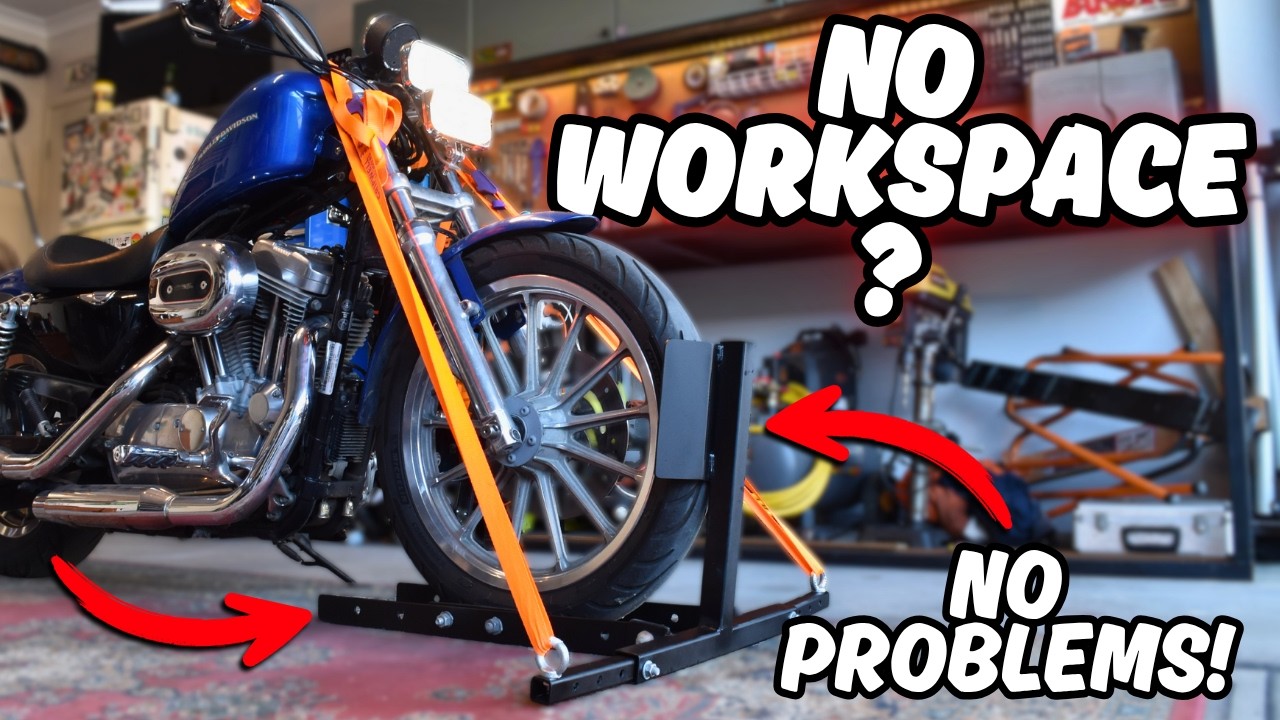 Easily Build A Motorbike Wheel Chock | Perfect for Small Garages! - YouTube