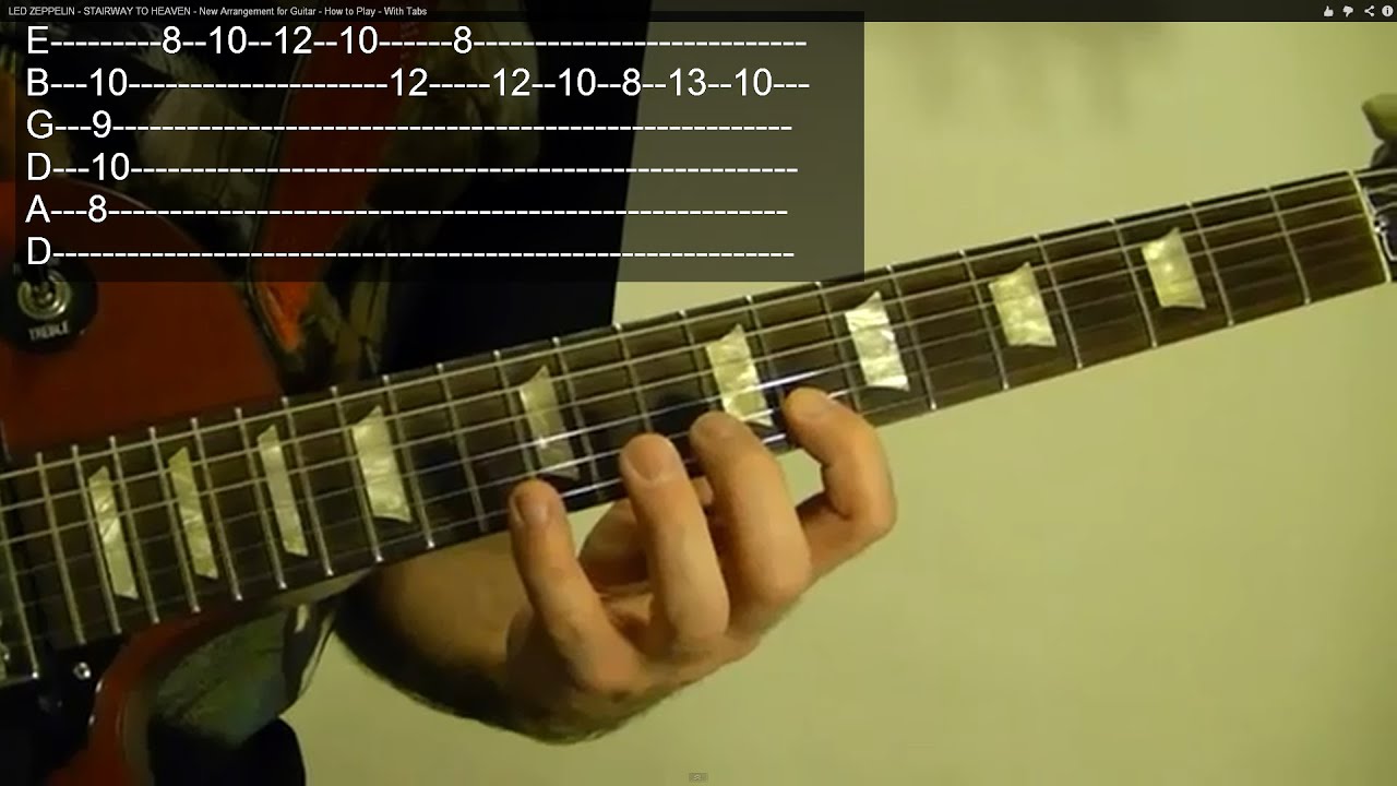 EASY LED ZEPPELIN Solo For Beginners; TANGERINE ( With Tabs ) - YouTube