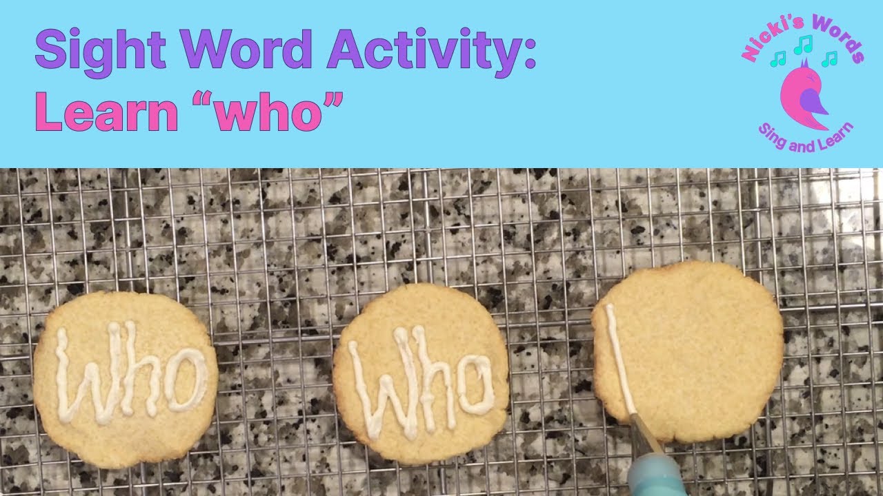 Sight Word Activity for Kids: Learn the Sight Word "WHO" in the Kitchen ...