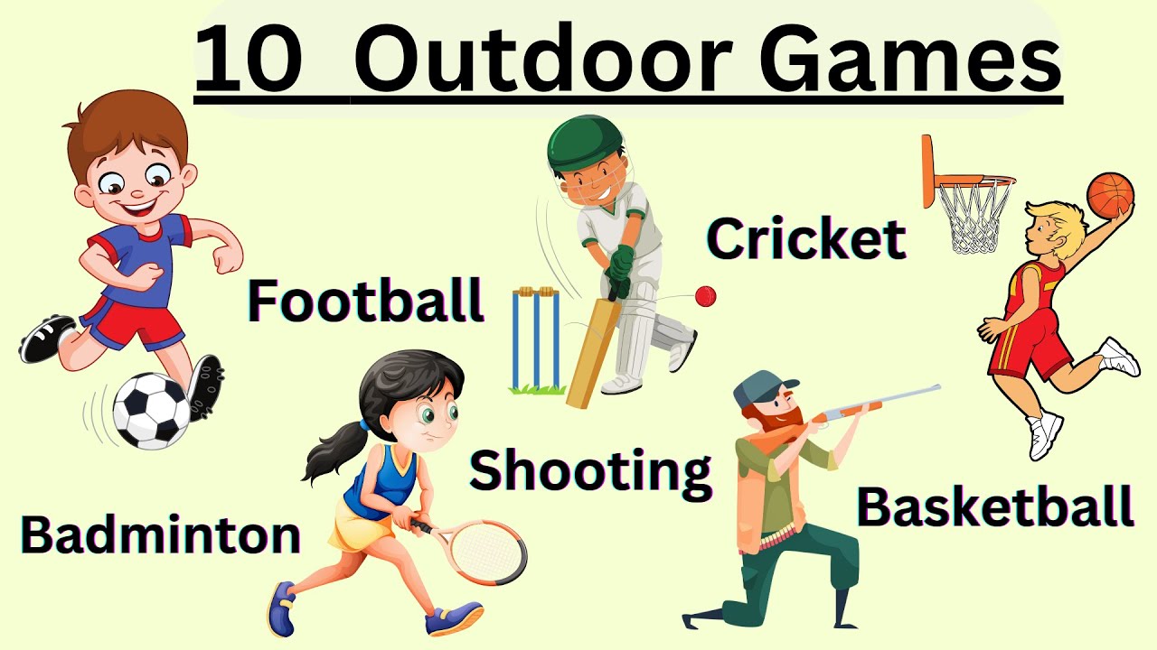 Let's Learn 10 Outdoor Games | Learning 10 Outdoor Games - YouTube