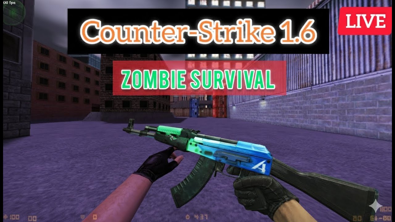 CS 1.6 Zombie Mode — Survive or Get Infected | LIVE #cs16 #cs2 - YouTube
