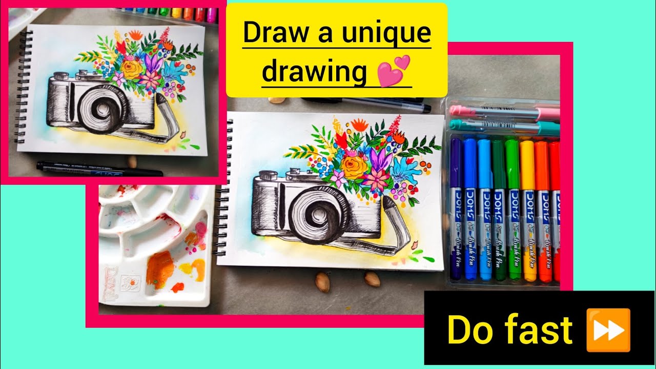 how to draw a unique drawing 😱😍 #viral #subscribe #ideas #stasfying # ...