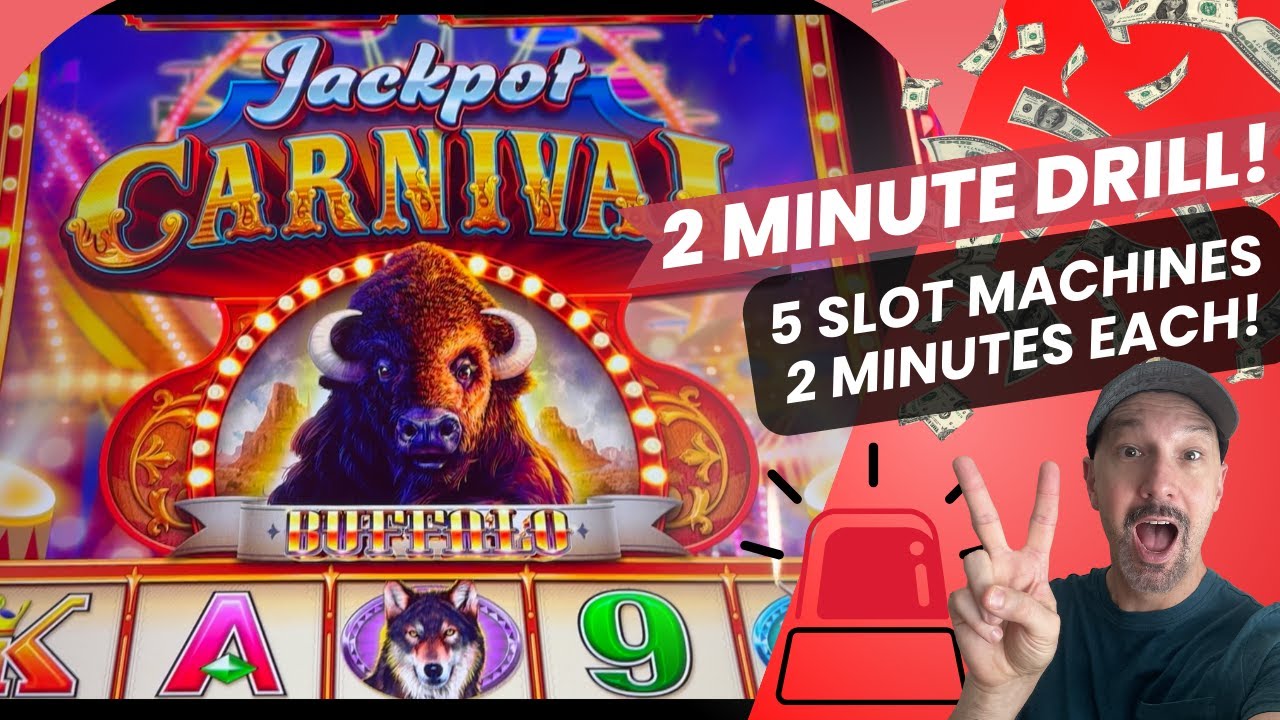 5 Slot Machines, 2 Minutes Each! It's a 2 MINUTE DRILL featuring ...