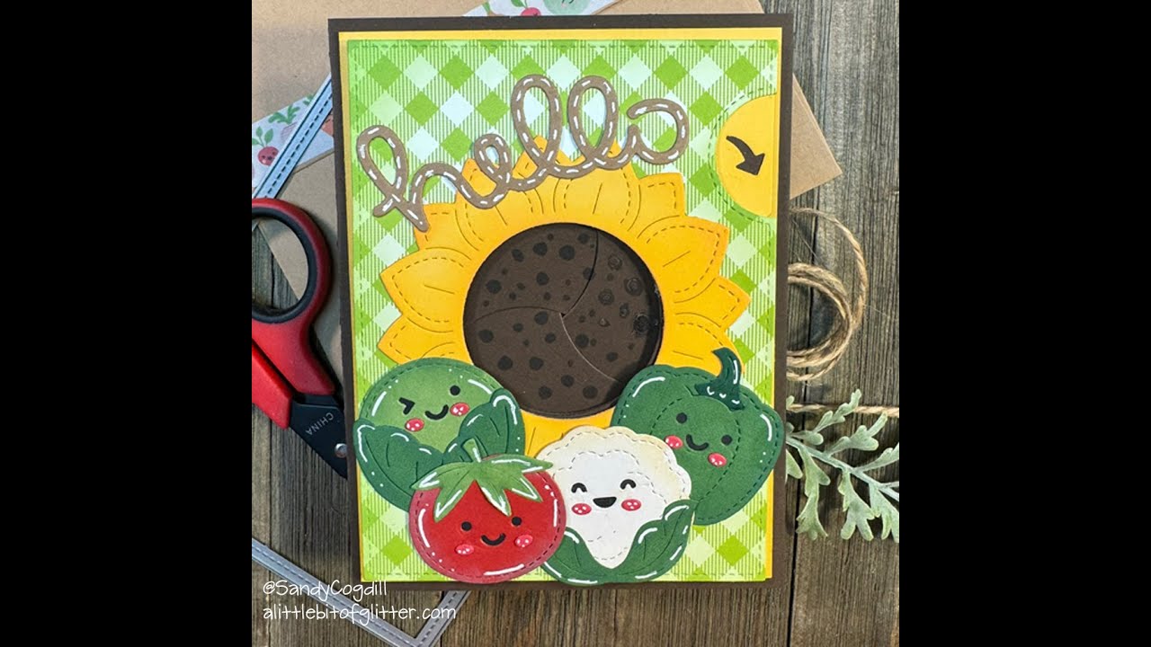 Lawn Fawn's Stitched Garden Veggies - YouTube