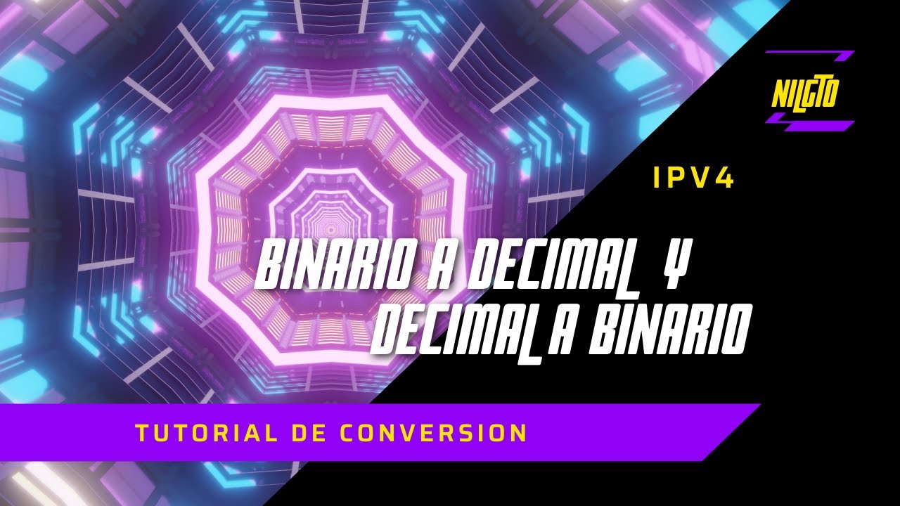 CONVERTIR DIRECCION IP A BINARIO (SISTEMA DECIMAL A BINARIO o BINARIO A DECIMAL) - YouTube