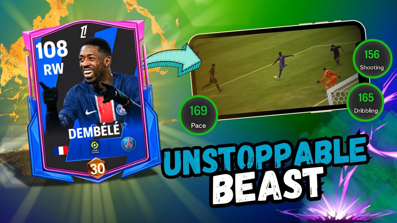 Mighty CRACKED 🔥☠️ Potm DEMBELE FC MOBILE REVIEW 🥵 | 105 DEMBELE FC ...