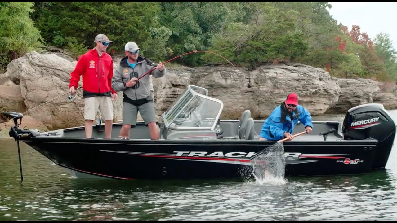 TRACKER Pro Guide V-165 WT Aluminum Deep V Boat - YouTube