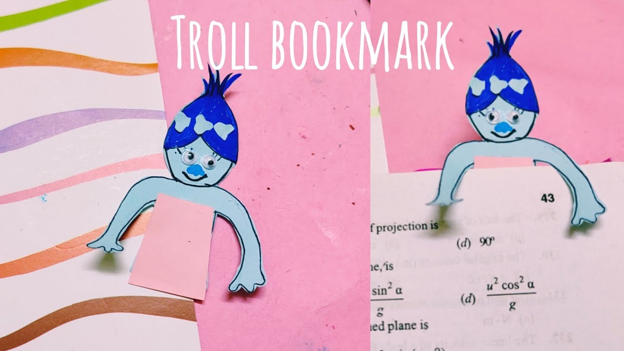 Troll Bookmark | Back to School DIYs| DIY with Minnie - YouTube