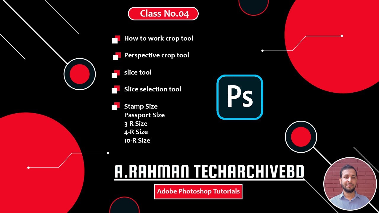 Class No-04 How to work Crop tool, perspective crop tool, slice tool ...