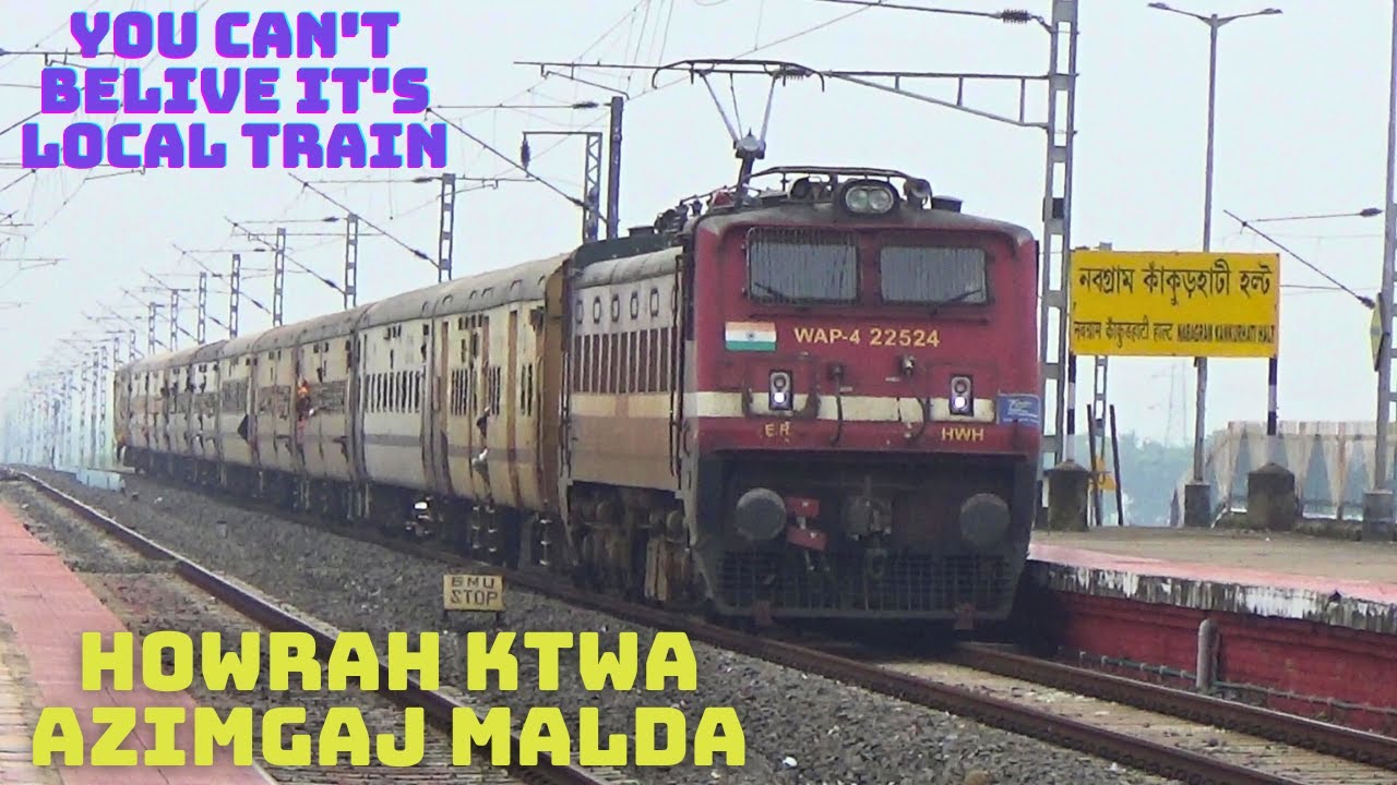 You Can't Believe This Train Is Local Train || Beautiful 22524 WAP 4 ...