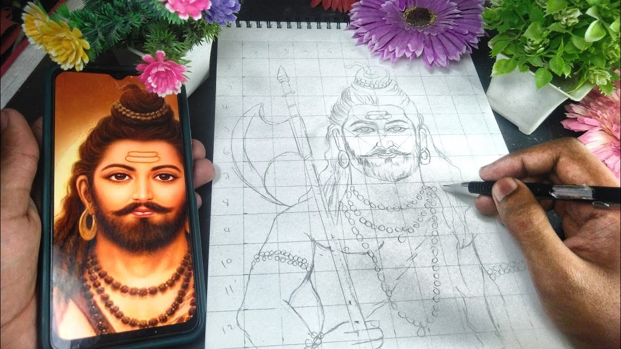 Guru parasuram drawing // bhagwan parshuram ji drawing // outline ...