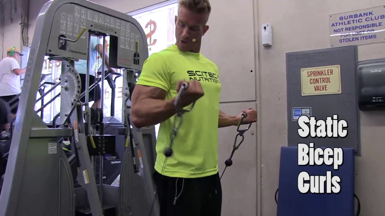 Static Cable Bicep Curls - YouTube
