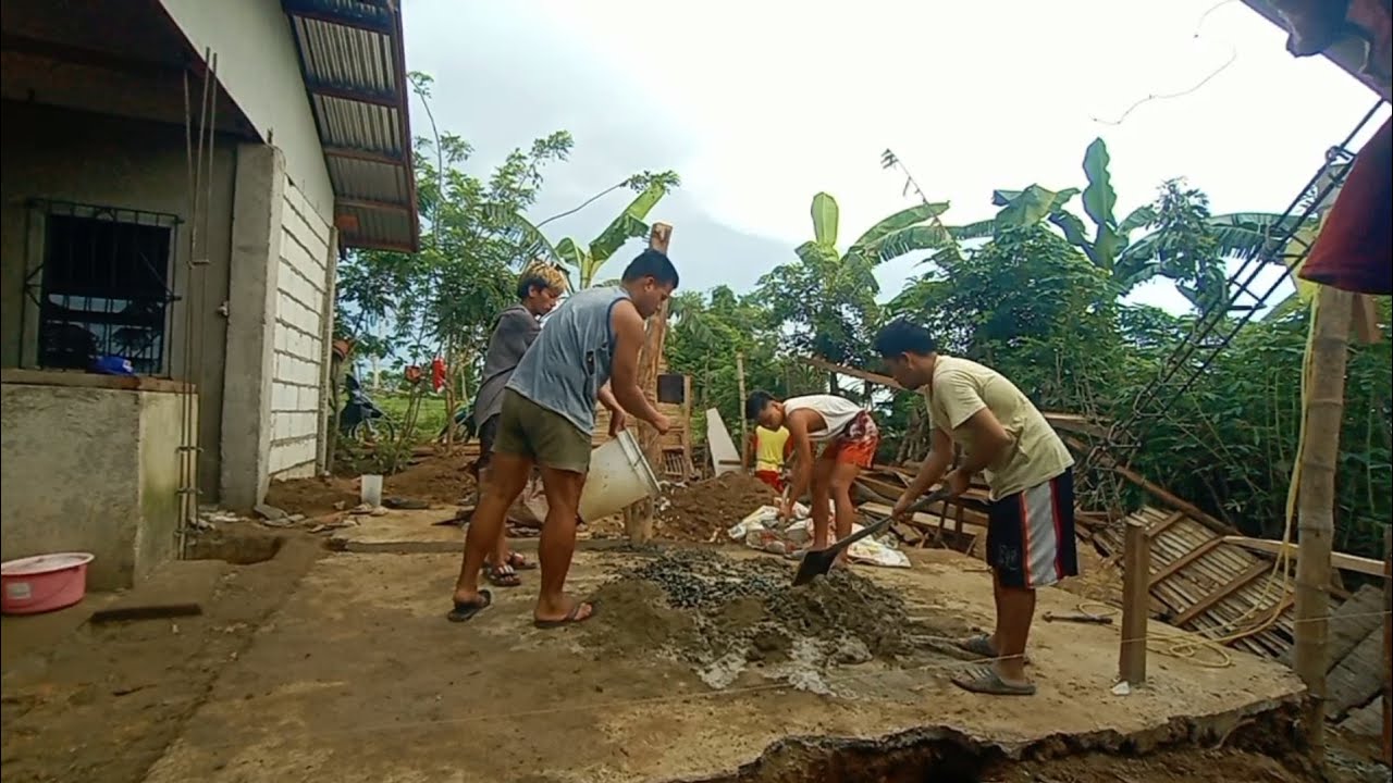 NAG BUHOS NG PONDASYON SA HALIGI | NANGUHA KAMI NI JM NG MANGGA SA KABILANG BAHAY - YouTube