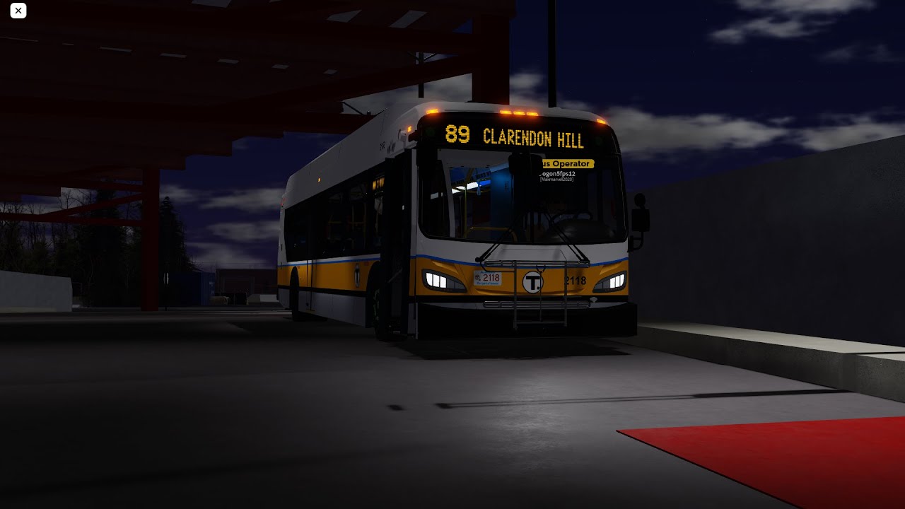 MBTA Roblox, Using a 2019 XDE40 2118, Doing route 89 to Clarendon Hill ...