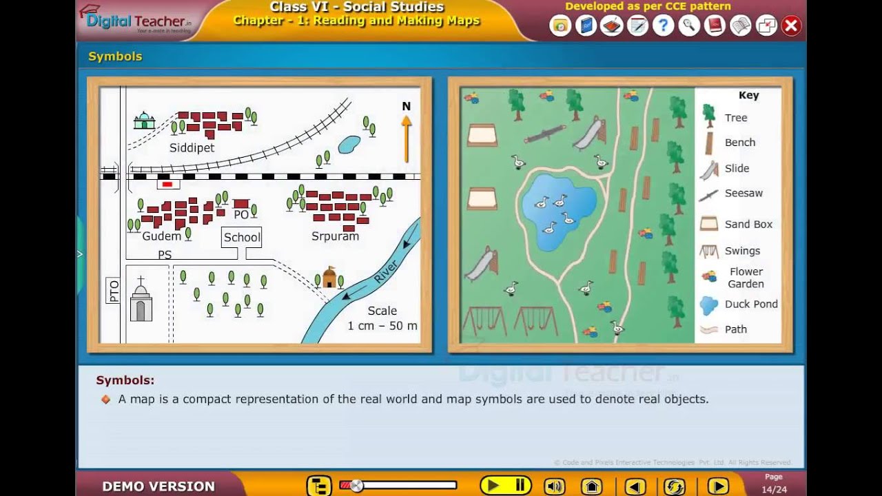 Symbols - Reading and Making Maps, Class 6 Social | Smart Class - YouTube