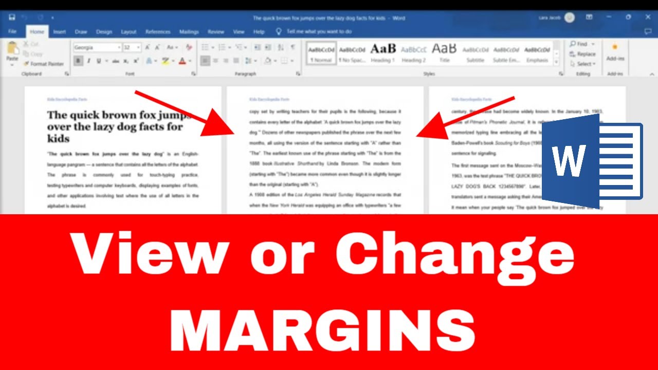 How to VIEW or CHANGE MARGINS in Microsoft Word - YouTube