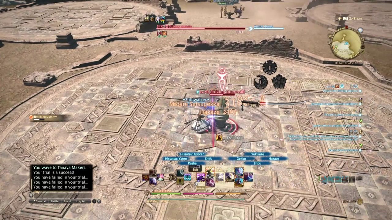 Final Fantasy XIV- SAM Rotation 4400+ - YouTube