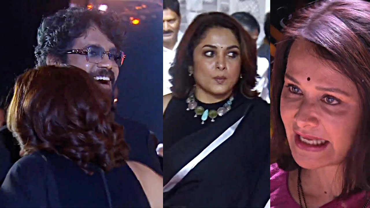 Ramya Krishnan Hugs Nagarjuna @ ANR National Award 2024 | Amala ...