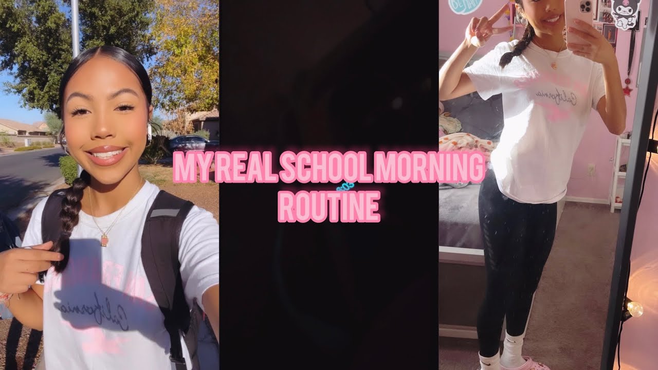 my realistic school morning routine!! 🎀😪🧚🏽‍♀️ - YouTube