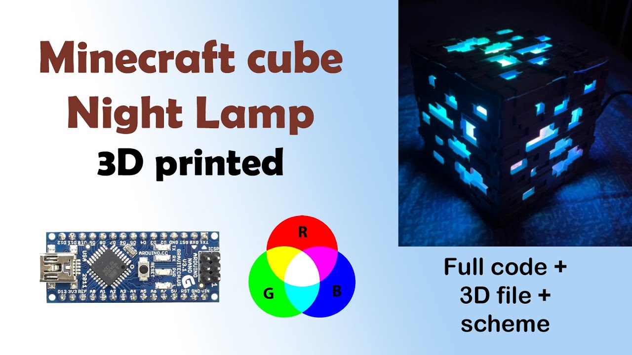 Minecraft RGB Arduino Lamp DIY - YouTube