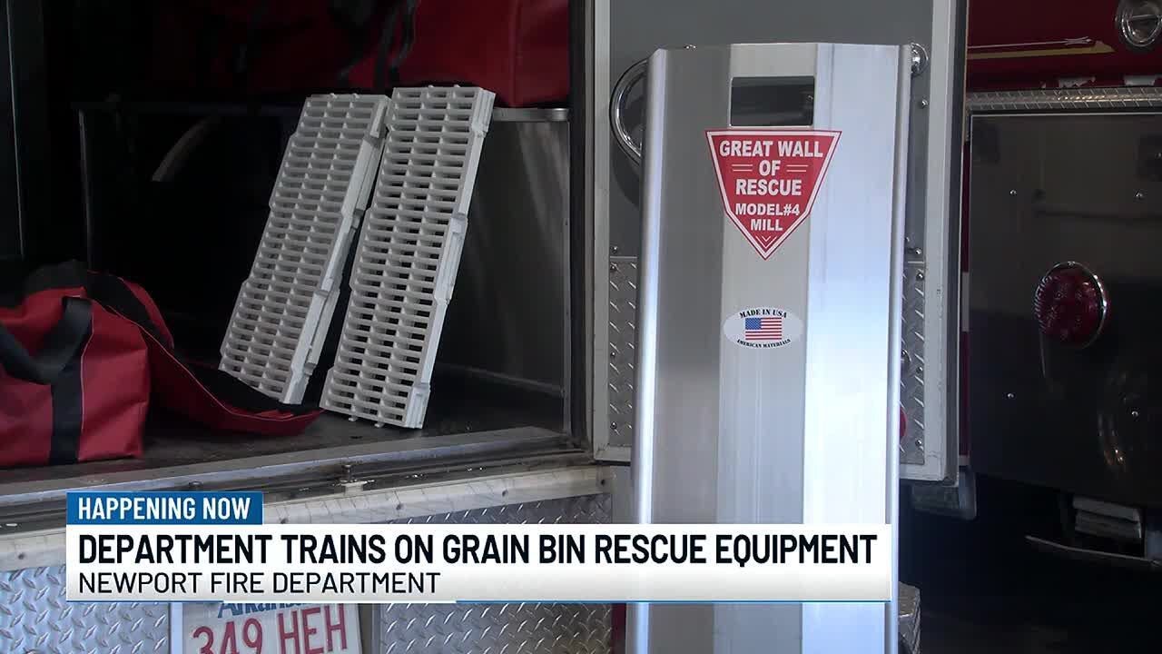 Fire department gets grain bin rescue equipment, training - YouTube