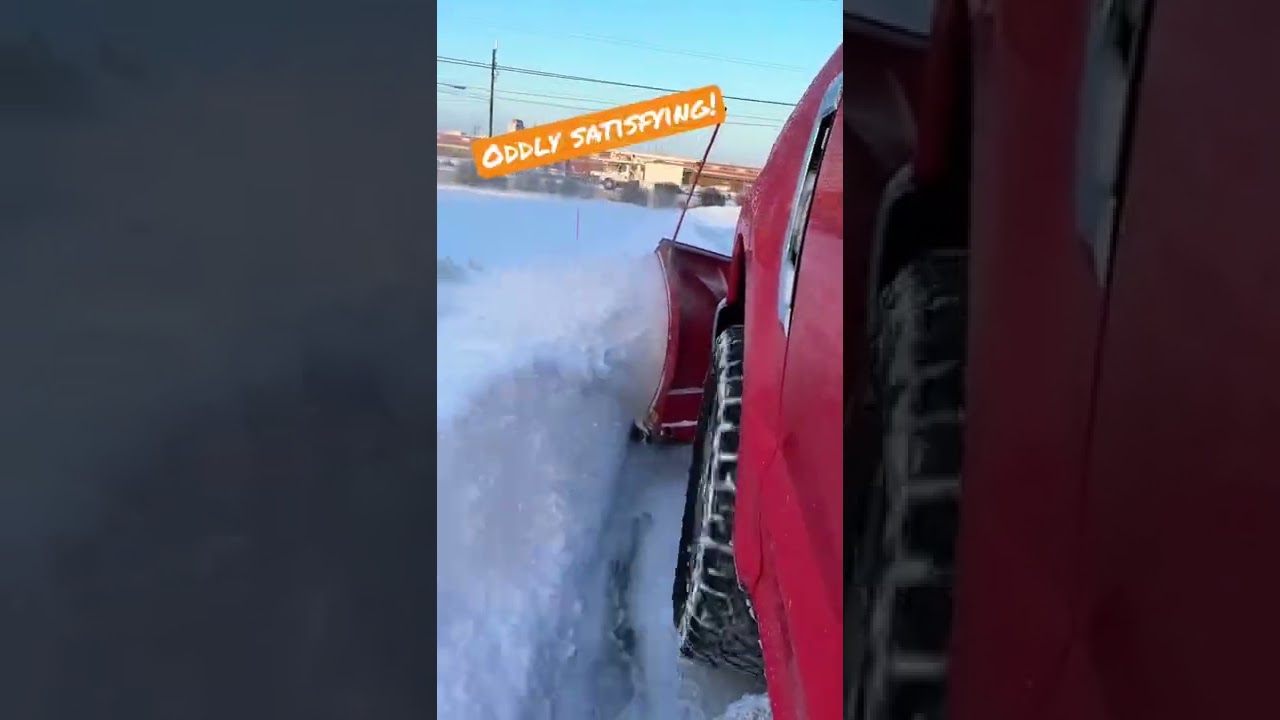Snow glides right off.. windrowing 2” Oddly Satisfying - YouTube