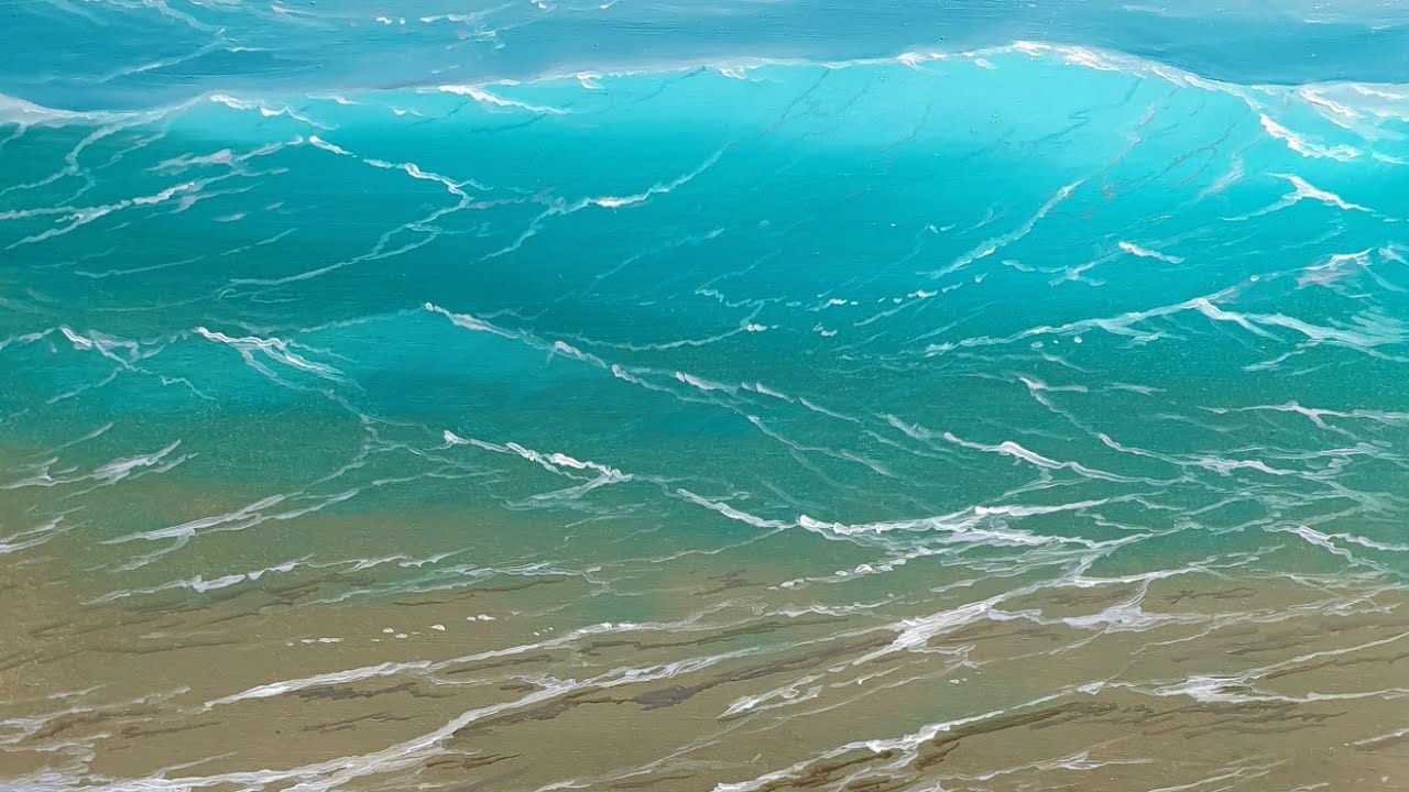 How to paint ocean. Realistic wave painting. #art #painting - YouTube