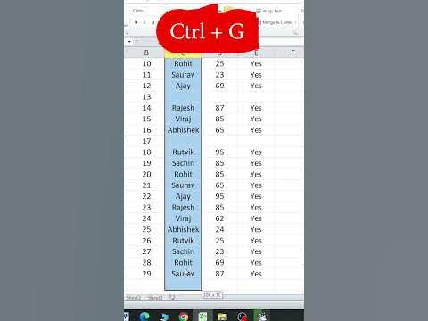 Time Saving Excel Selection Trick #computertips #excel #shortcutkeys #shortcuts #tricks - YouTube