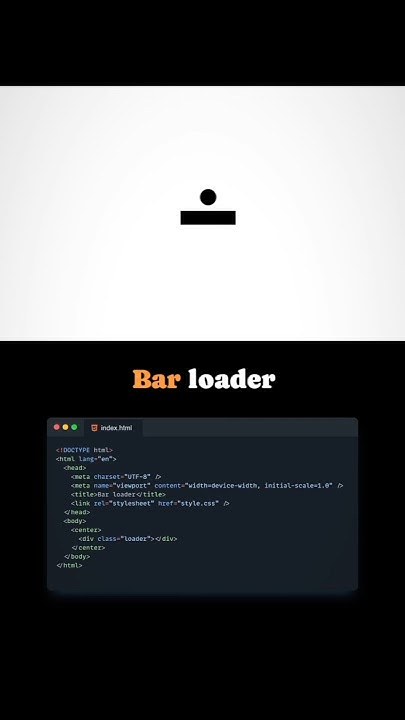 Bar Loader Using Css And Html🧑‍💻 Coding Programming 2024 Cssanimation