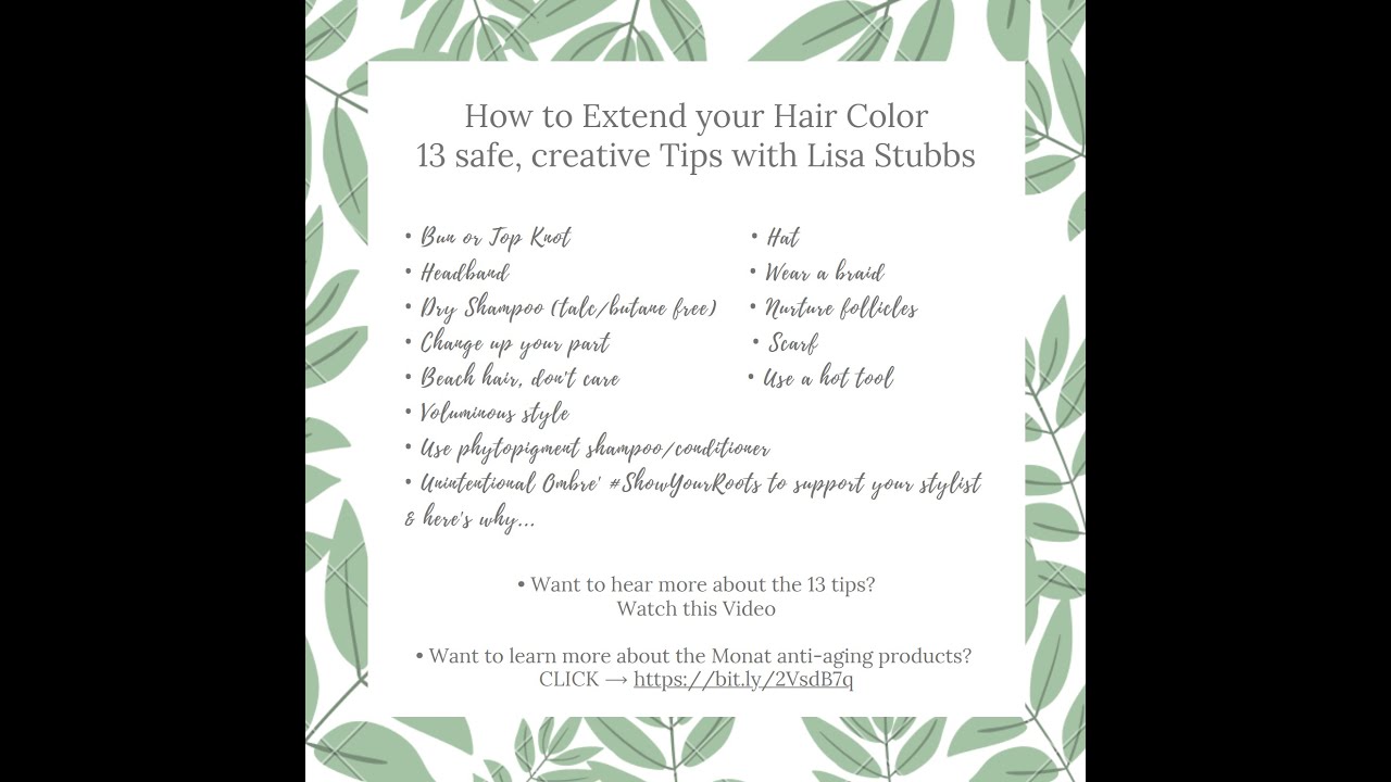 How to Extend Your Hair Color - 13 creative Tips - YouTube