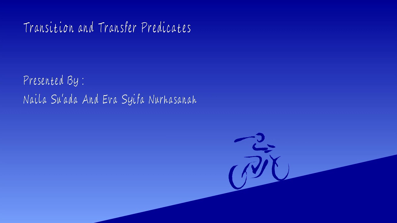 transition and transfer predicates - YouTube