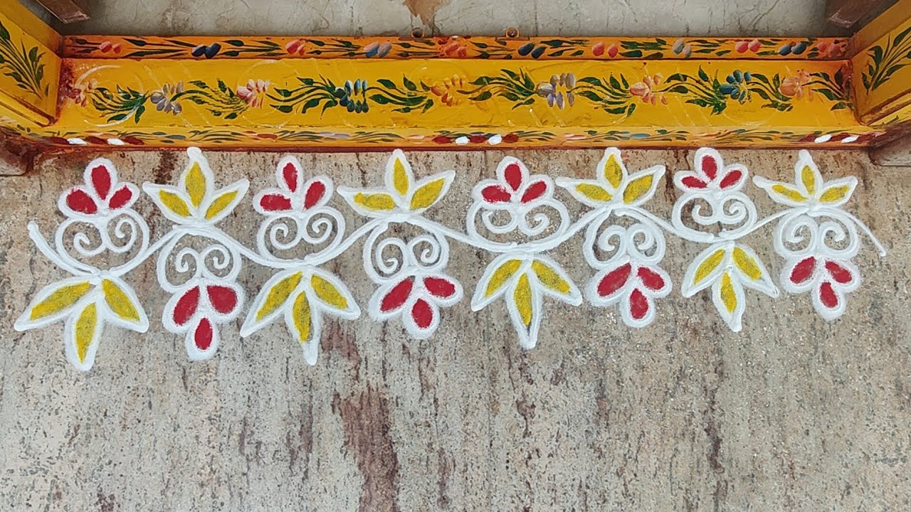 Easy rangoli design tutorial | Easy rangoli design tutorial for ...