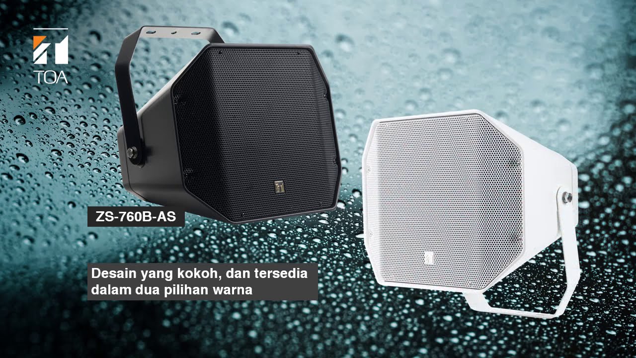 Two way weatherproof loudspeaker system - TOA ZS-760B/W-AS - YouTube