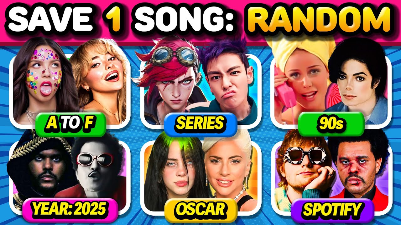 Save One Song: RANDOM Rules #10, Newer Challenging Rules, 6 Songs quiz ...