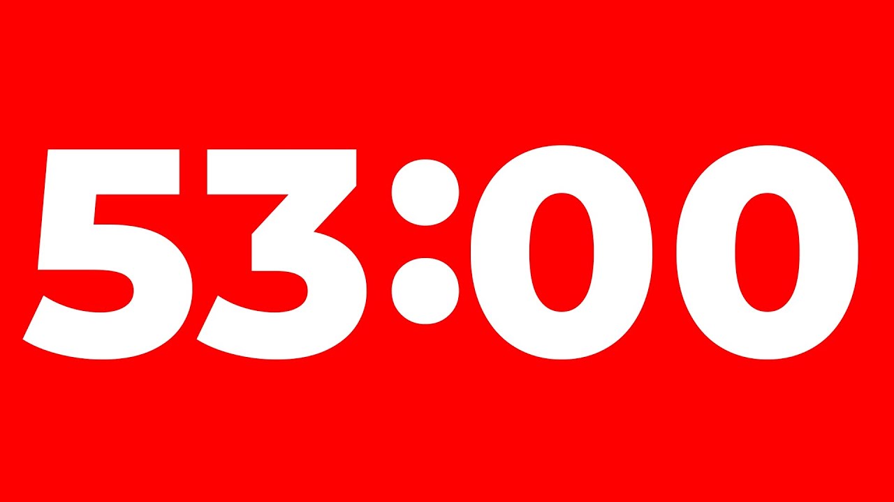 53 Minute Timer Without Music | Perfect for Study and Work - YouTube