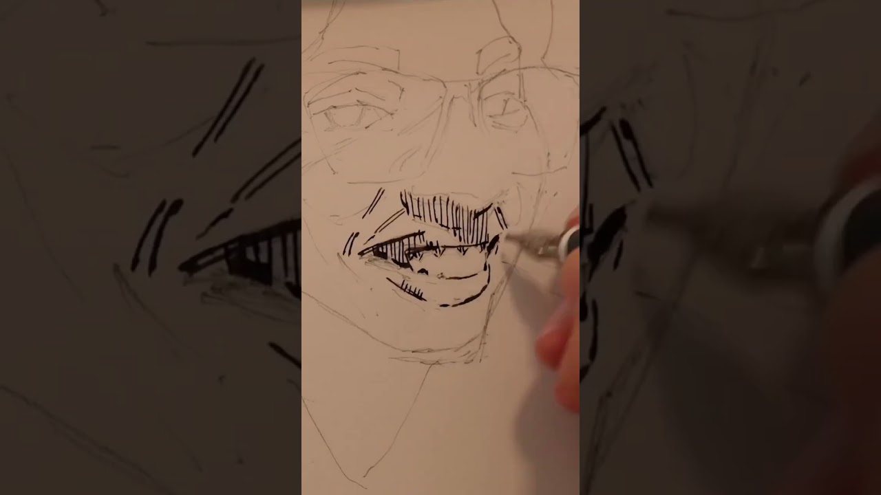 Padma. Timelapse of a calligraphy pen portrait drawing from my new ...