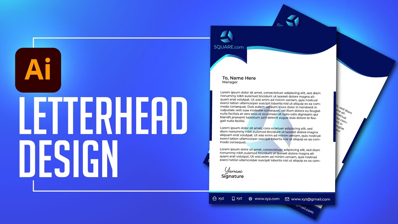 How to make a Professional Letterhead | Letterhead Design | Adobe ...