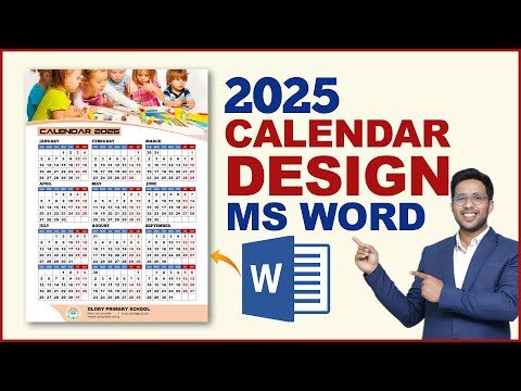 Complete 2025 Calendar Design Tutorial in MS Word | Calendar Design in MS Word