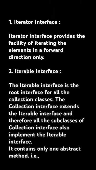 Iterator And Iterable Interface 56 Corejava Shorts Youtube