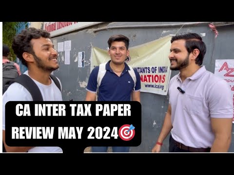 CA Inter Tax Paper Review - May 2024. #taxpaper #review #cainter - YouTube