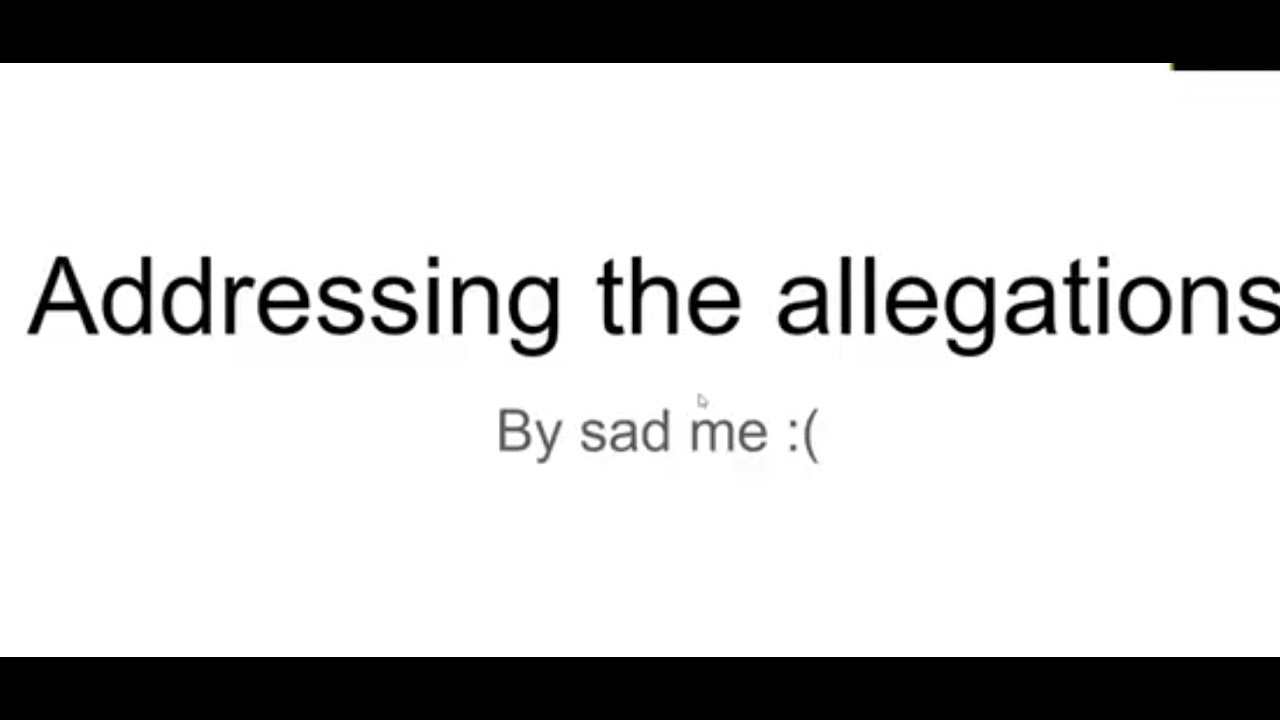 Addressing the allegations :C @Hunterr0981 - YouTube
