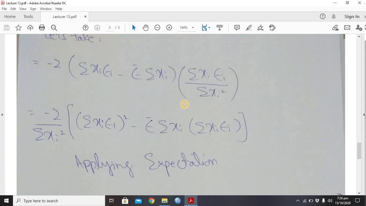 Lecture 13 : Distribution of Residual SS - YouTube