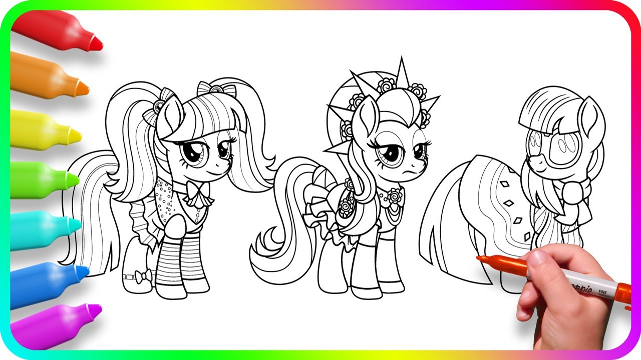 Coloring Pages MY LITTLE PONY. Easy Drawing Tutorial Art. MLP. How to ...