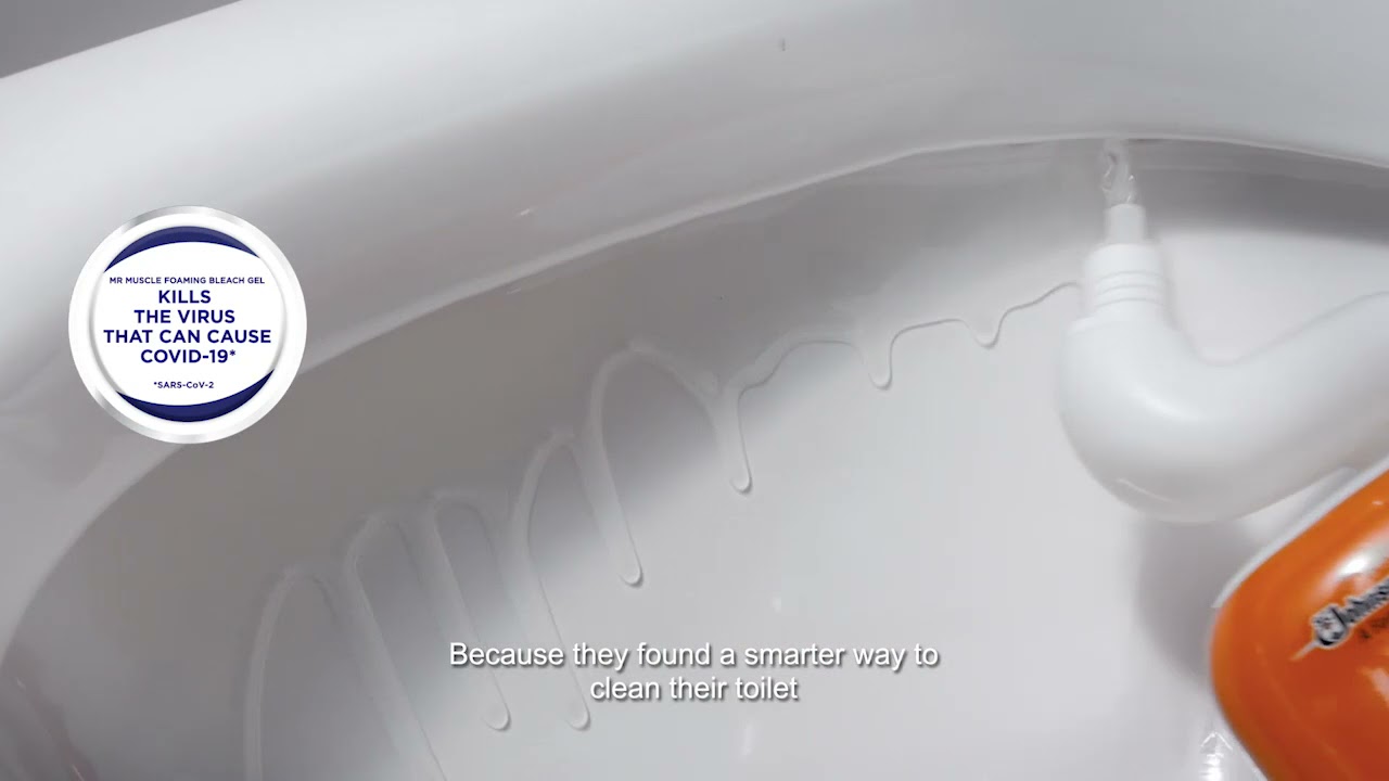 Mr Muscle® Foaming Bleach Gel & Fresh Discs - YouTube