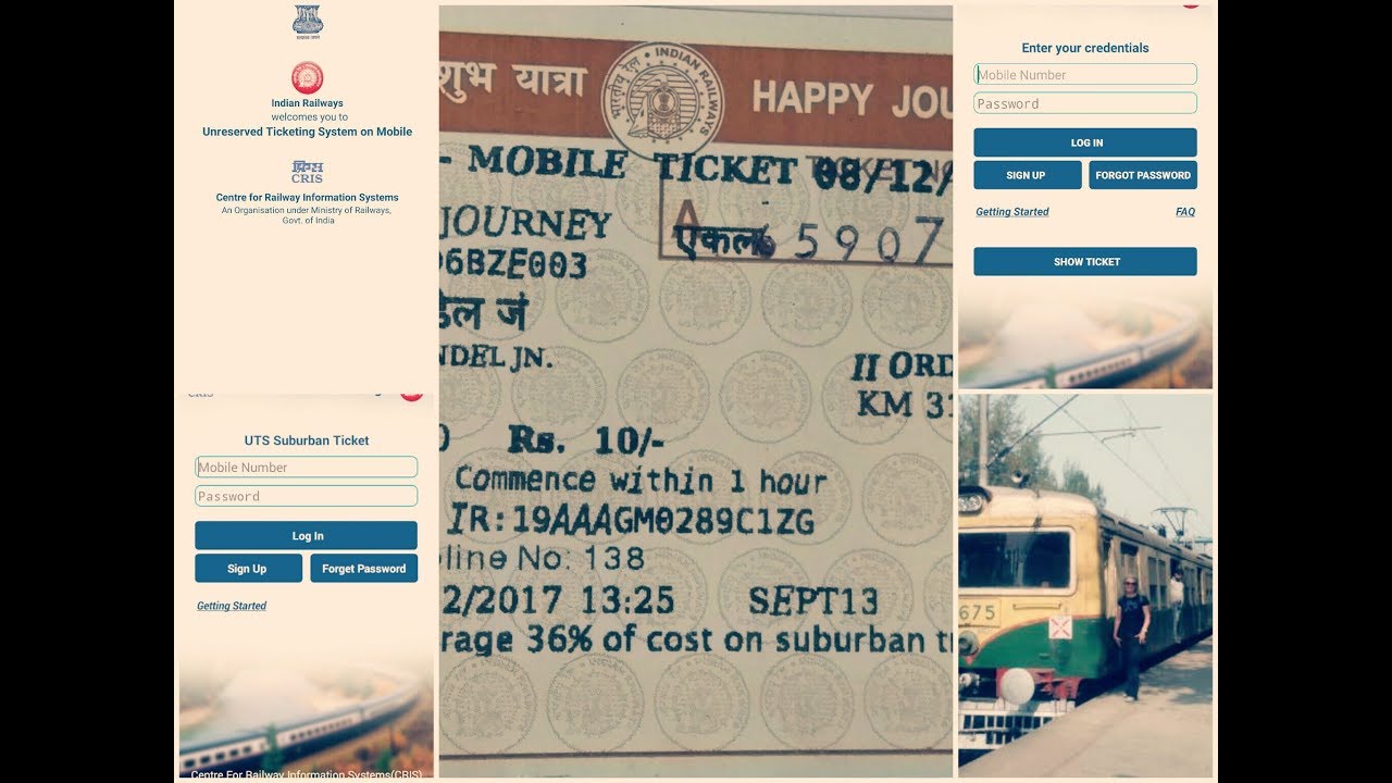 Local train tickets booking - YouTube