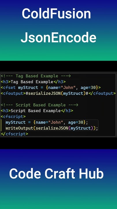 ColdFusion Quick Tip - JsonEncode - YouTube