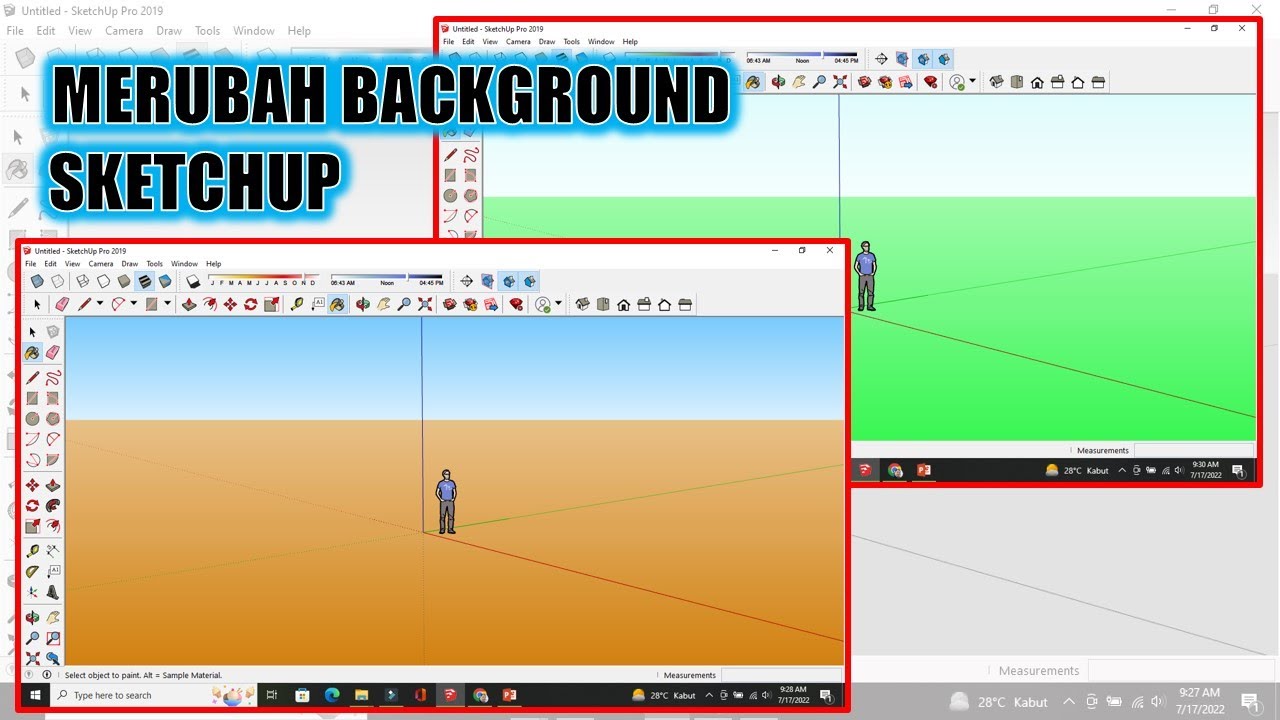 Cara Mengganti Background Sketchup - YouTube