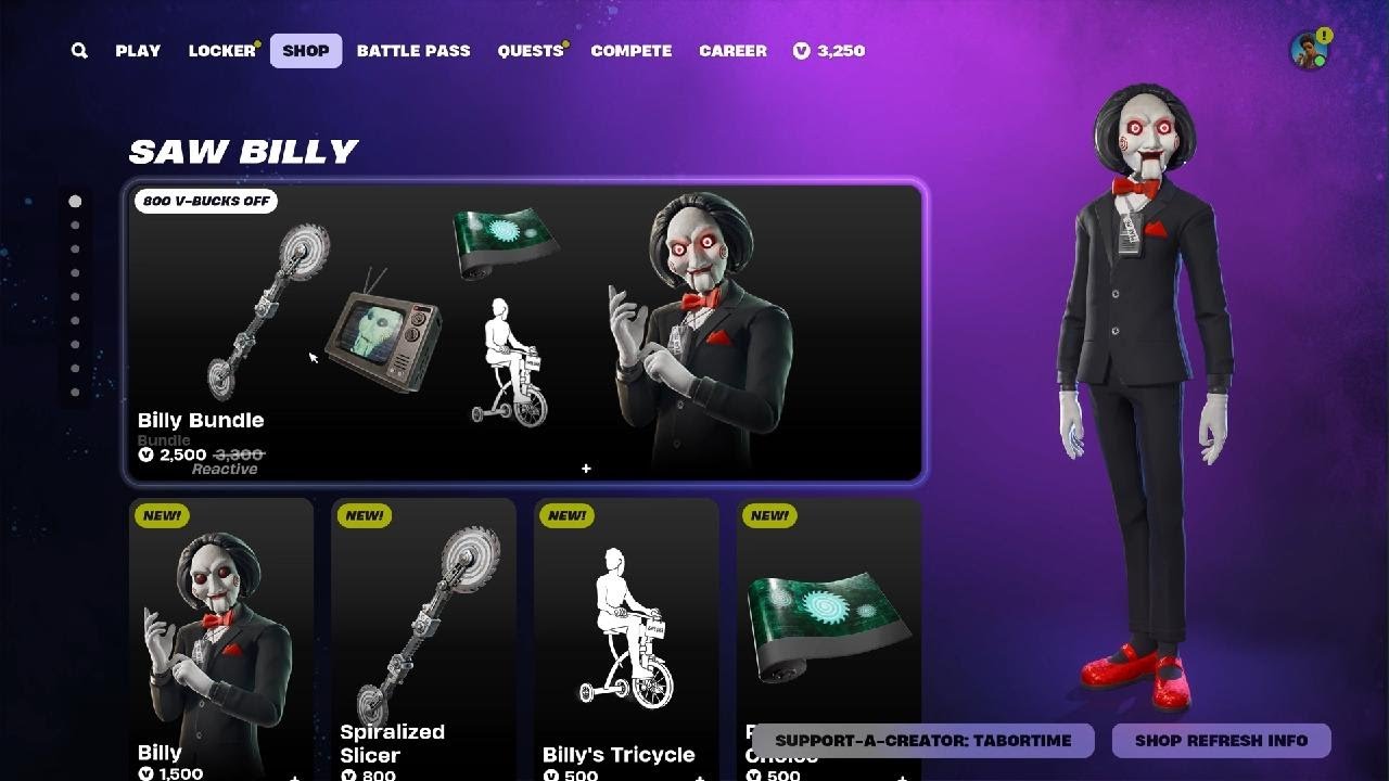 *NEW* BILLY SKIN! - YouTube